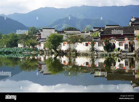 Traditional Chinese Village And Unesco World Heritage Hongcun In Anhui