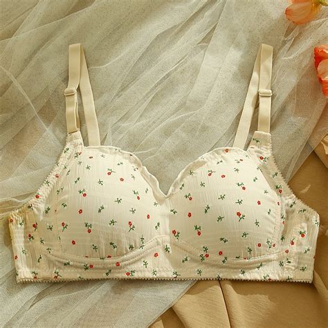 No Underwire Push Ups High School Girl Bra Sweet Cute Lingerie Women