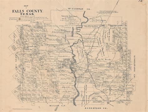 Map Of Falls County Texas Geographicus Rare Antique Maps