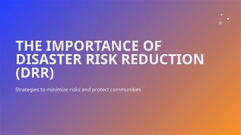Disaster Risk Reduction Presentation Pptx