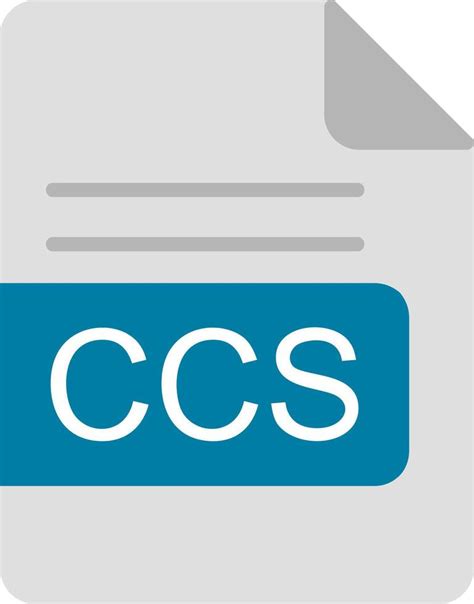 Ccs File Format Flat Icon 43322704 Vector Art At Vecteezy
