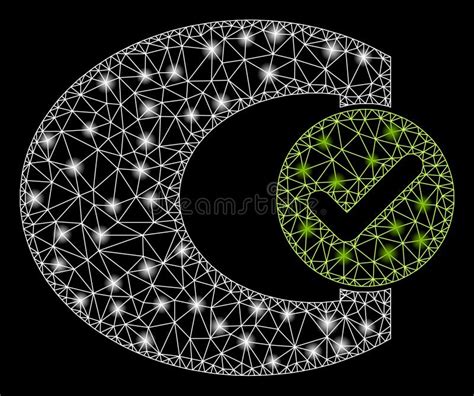 Flare Mesh 2d Standard Check With Flare Spots Stock Vector