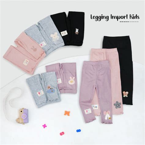 Jual Celana Legging Import Anak Perempuan Polos Bayi 3 -12 Bulan Balita 1 2 3 4 Tahun | Shopee ...