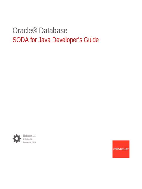 fillable online oracle database soda for java developer s guide