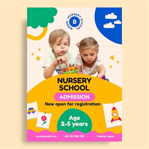 School Poster Template Design Free Vector