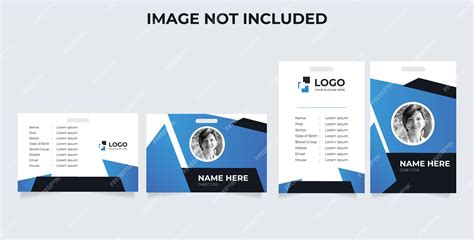 premium vector double sided creative id card design template