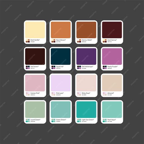 Premium Vector Rgb Soft Vibrant Color Palette For Ui Ux Design With Hex