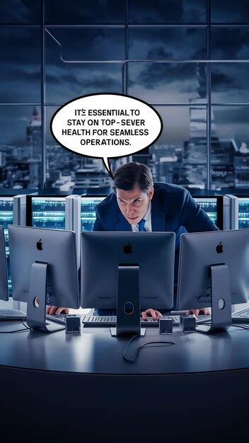 Executive Doing Regular Server Checking Premium Ai Generated Image