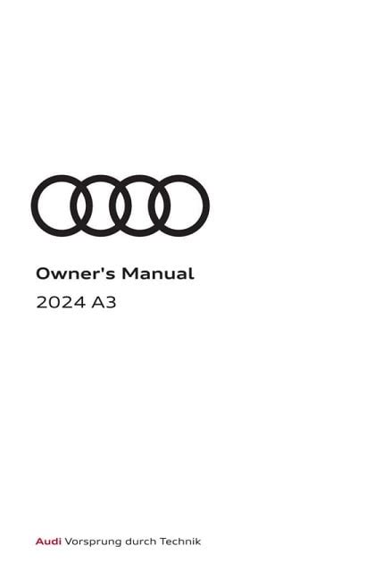 2024 Audi S3 Owners Manual Pdf Manual Directory