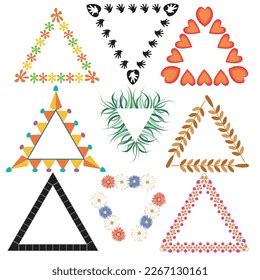 Beautiful Triangle Art Design Use Border Stock Vector Royalty Free Shutterstock