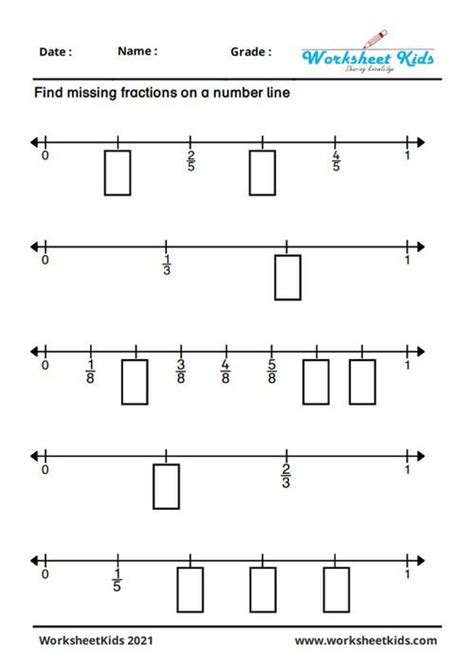Division Number Line Worksheet