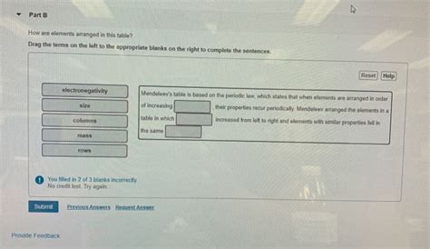 Solved Part A Identify Whether Or Not Each Element Is A