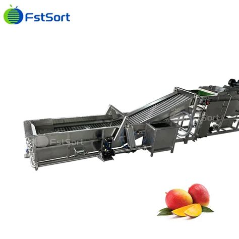 mango sorter grader mango processing line mango cleaning drying grading packing machine mango