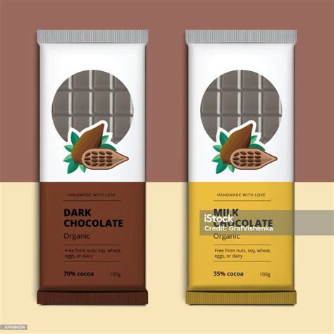 유기농 다크와 밀크 초콜릿 바 디자인입니다 초 코 포장 벡터 이랑 최신 유행 럭셔리 제품 브랜딩 레이블 및 기하학적 패턴 템플릿