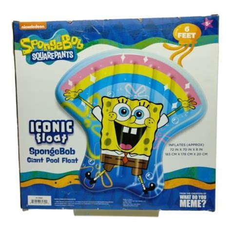 New Giant Spongebob Pool Float By Iconic Float Squarepants Nickelodeon 6 Feet 5 4642405813