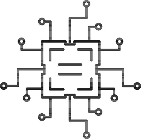 Circuit Or Microchip Icon In Black Outline 24335405 Vector Art At Vecteezy