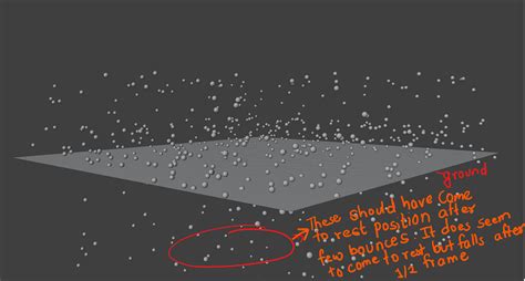 Particle Falls Through The Collision Surface In Geometry Node Simulation Particles And Physics