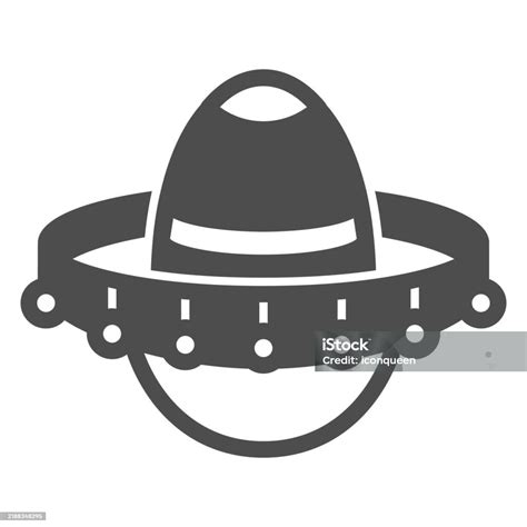 멕시코 솜브레로 모자 솔리드 아이콘 민족 음악가 모자 개념 벡터 그래픽 흰색 배경에 기타리스트 남자 모자 기호 모바일 또는 웹 디자인을위한 글리프 스타일 아이콘 0명에 대한