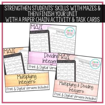 Integer Operations Bundle By Amazing Mathematics TPT