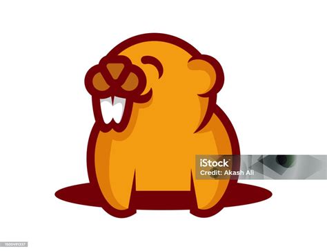 Cute Beaver Logo Vector Design Template Stock Illustration Download Image Now Abstract