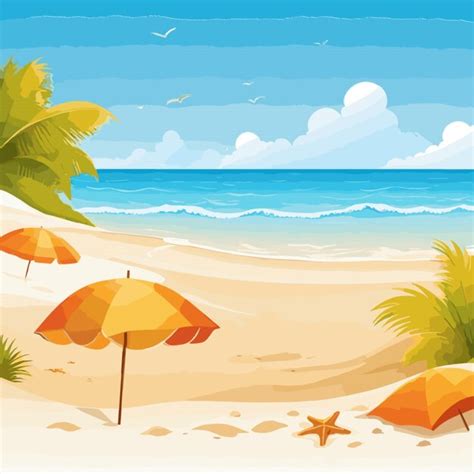 Premium Vector Sandy Beach And Seashore Vector