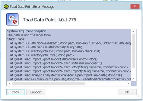 401 Import Export Wizard Will Not Open Toad Data Point And Toad