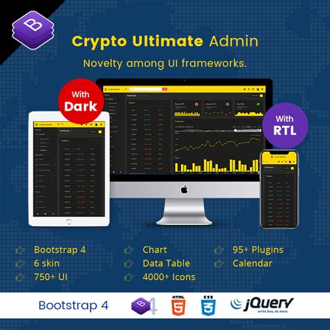 crypto ultimate bootstrap admin templates for cryptocurrency