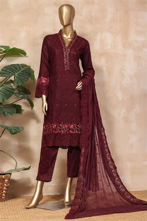 Sada Bahar Stitched 3 Piece Emb Chikankari Lawn Collection2024 Mck 11