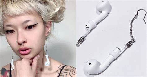 Woman Creates Airpod Earrings Ps Tech