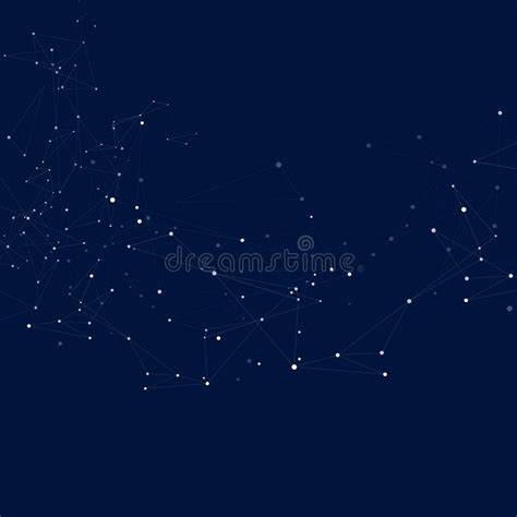 Abstract Connection Digital Polygon Space Connecting Dots And Lines