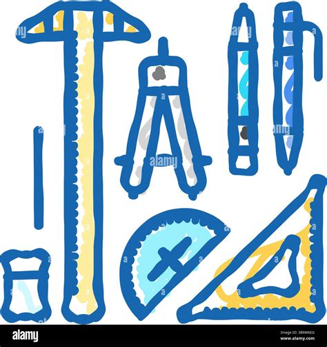 Drafting Tools Architectural Drafter Icon Doodle Illustration Stock Vector Image And Art Alamy