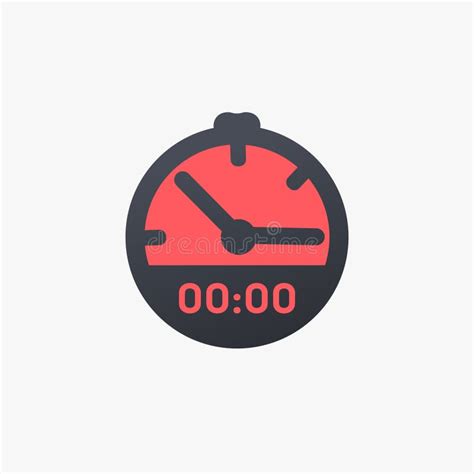 Clock Analog And Digit Icon In Trendy Flat Style Clock Icon Page Symbol For Your Web Site