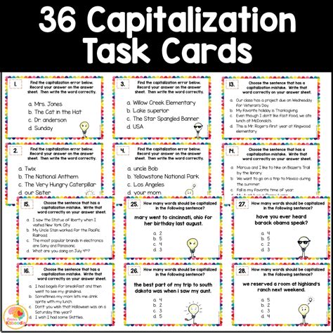 Capitalization Anchor Chart