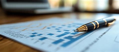Financial Analysis Pen On A Graph Chart Premium Ai Generated Image