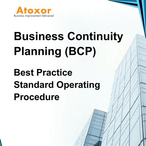 Business Continuity Planning Bcp Standard Operating Procedure Sop