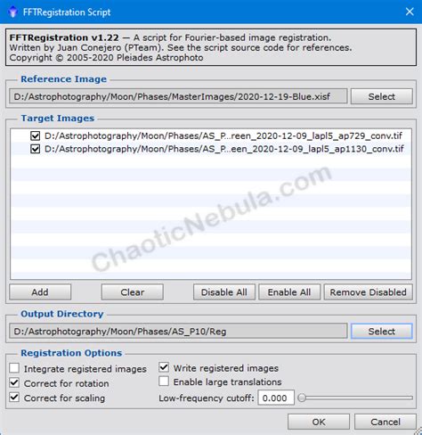 Pixinsight Lunar Mosaic Creation Chaotic Nebula