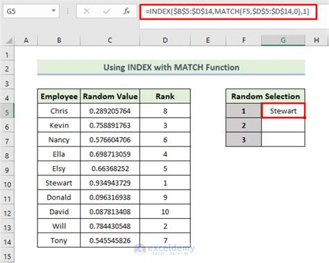 How To Make A Random Selection From List Without Repetition In Excel