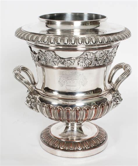 Antique Old Sheffield Plate Regency Wine Cooler 19th Century For Sale