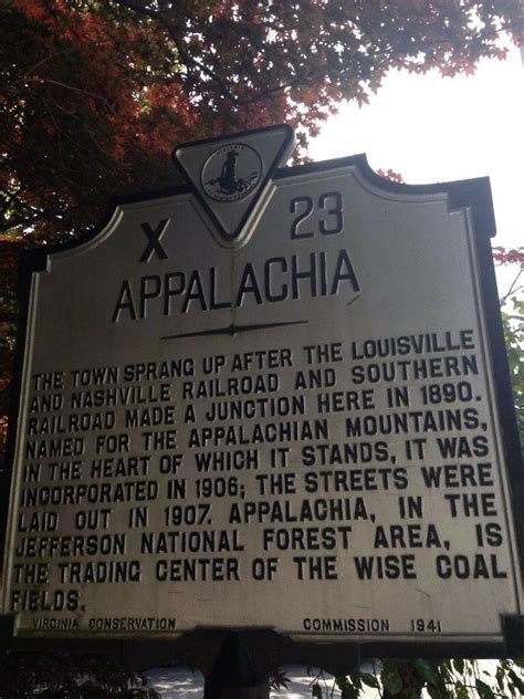 Historical Marker In Appalachia Virginia Appalachia Historical