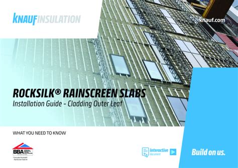 Rocksilk RainScreen Slab Installation Guide Cladding Outer Leaf NBS Source
