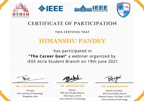 Himanshu Pandey On Linkedin Ieee Ait