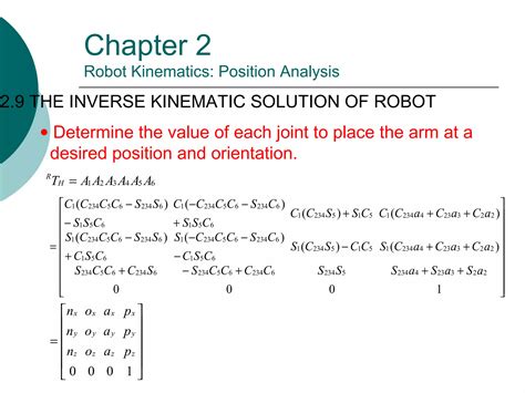 Chapter Robot Kinematics PPT
