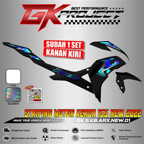 สติ๊กเกอร์สตริป Yamaha Aerox New 155 สติ๊กเกอร์ Striping Variation