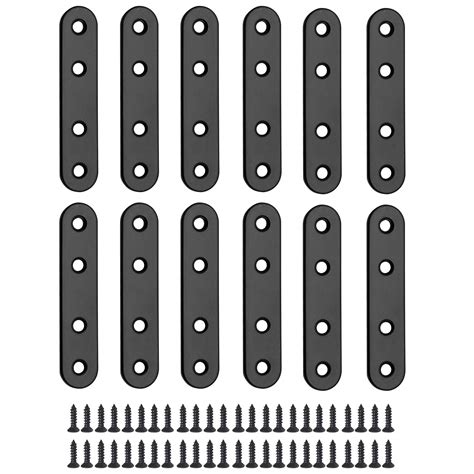 12 Pcs Straight Brace Flat Brace 315” X 069” Stainless Steel Straight Bracket