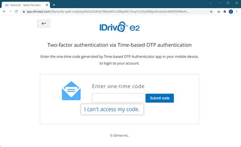 Disable Two Factor Authentication Idrive® E2