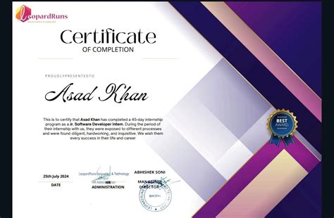 asad khan on linkedin internship softwaredevelopment leopardruns