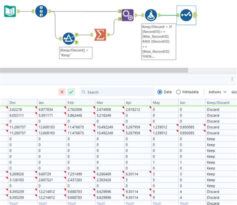 solved keep only required row items and discard the rest alteryx