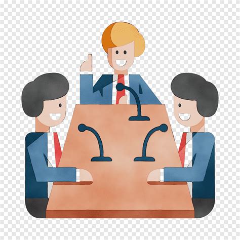 การทำงานร่วมกันในการสนทนางานการ์ตูน สีน้ำ สี Wet Ink การ์ตูน คนงาน Whitecollar ธุรกิจ