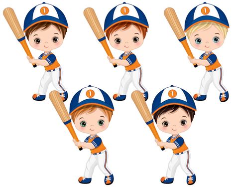 Baseball Clipart Vector Baseball Clipart Black Boy Clipart Etsy