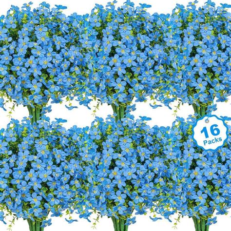 138 In Blue Indooroutdoor Artificial Assorted Flowers Cjdmczxknl